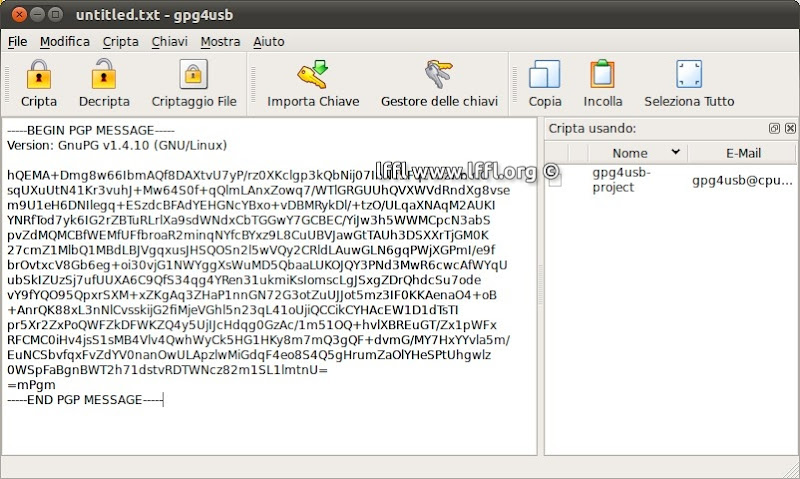Gpg4Usb - Utility per Criptare o Decriptare Messaggi di Testo su Linux ...